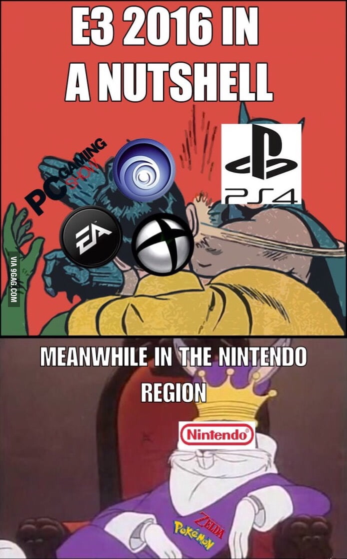 Nintendo doesn't fight. Nintendo already has his throne. - 9GAG