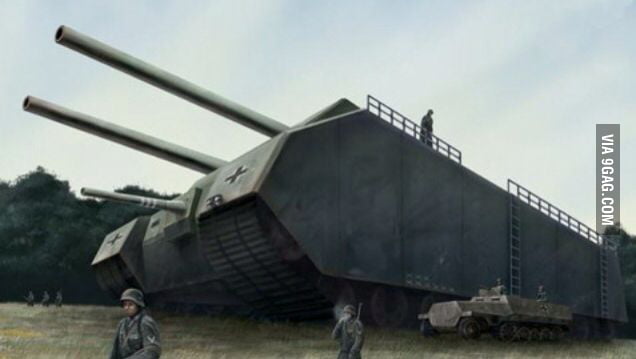 German WWII Concept Tank "Landkreuzer P1500 Monster" - 9GAG