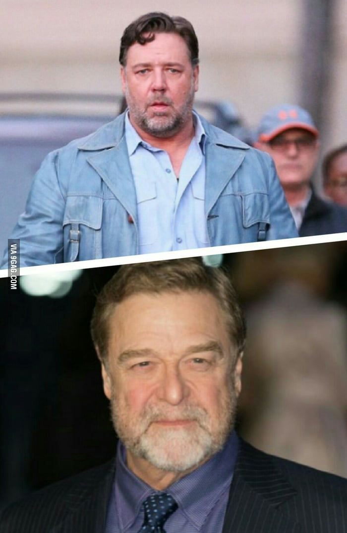 Chubby Russell Crowe =Skinny John Goodman - 9GAG