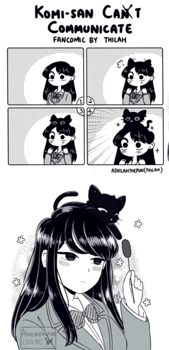 Komi-san cat communicate - 9GAG