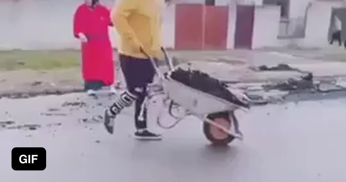 Gypsies stealing fresh asphalt from the road to pave their properties ...