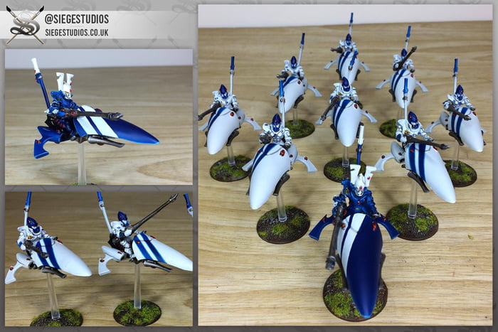 Recently Completed Eldar Shining Spears! - 9GAG