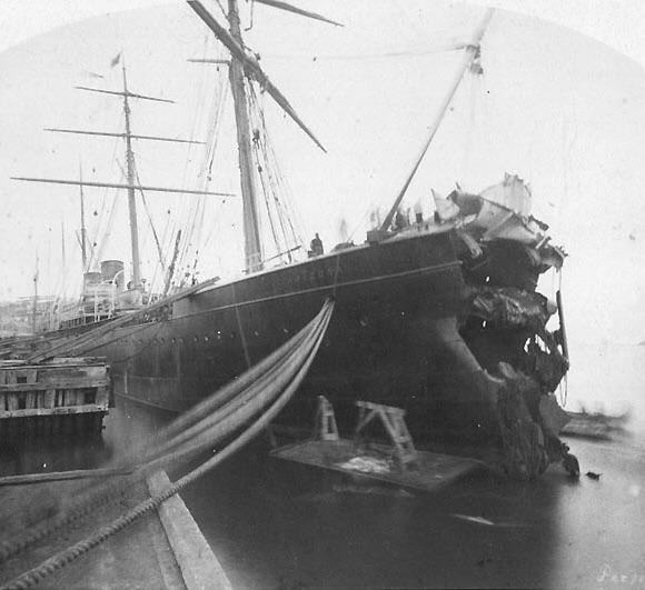 In 1879, A ship called the SS Arizona hit an iceberg head on en-route ...