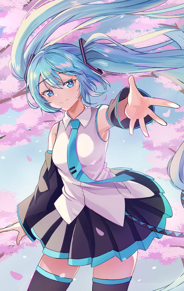 Miku offering her hand - 9GAG