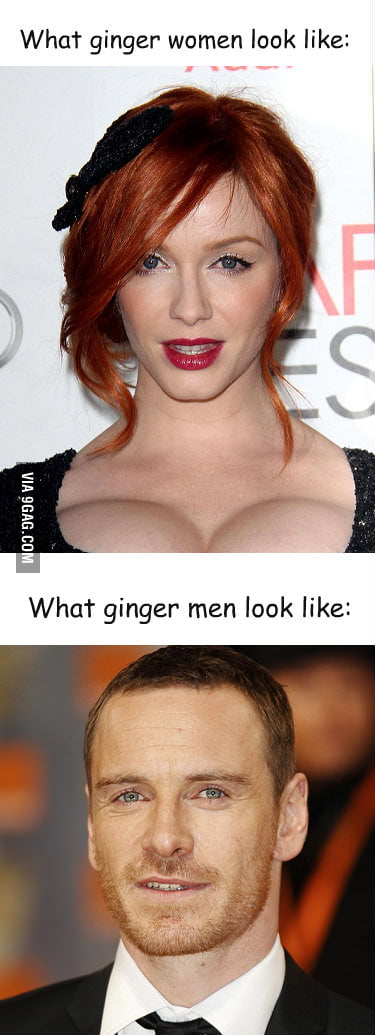 So I saw this post about Ginger women vs Ginger men - 9GAG