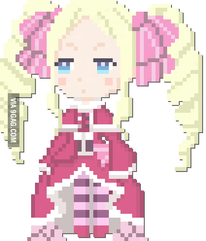 Re:Zero Pixel Art Beatrice - 9GAG