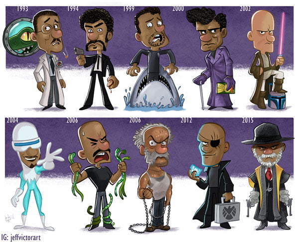 Happy Birthday Samuel L. Jackson art by Jeff Victor - 9GAG