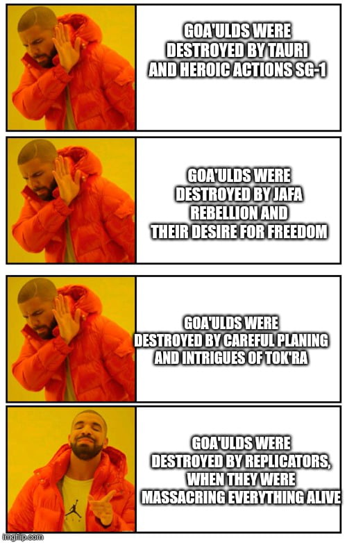 Replicators are the real heroes of the story - 9GAG