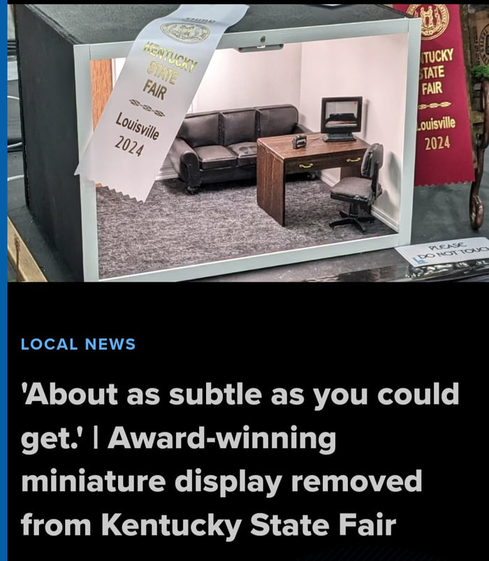 Casting couch diorama deemed 'inappropriate' - 9GAG