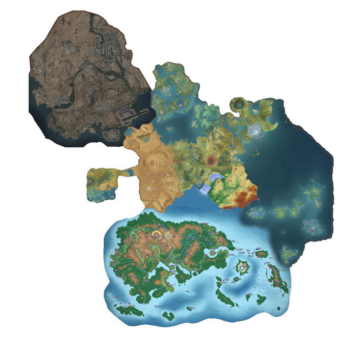 Expanding genshin map from top comment suggestions. Day 2: Hoenn region from pokemon and Poland ...