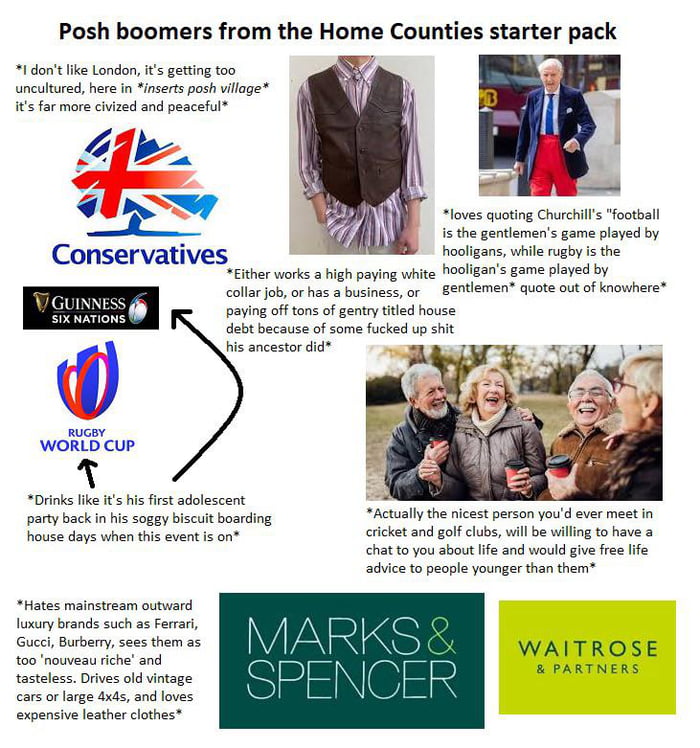 Posh British boomers starter pack - 9GAG