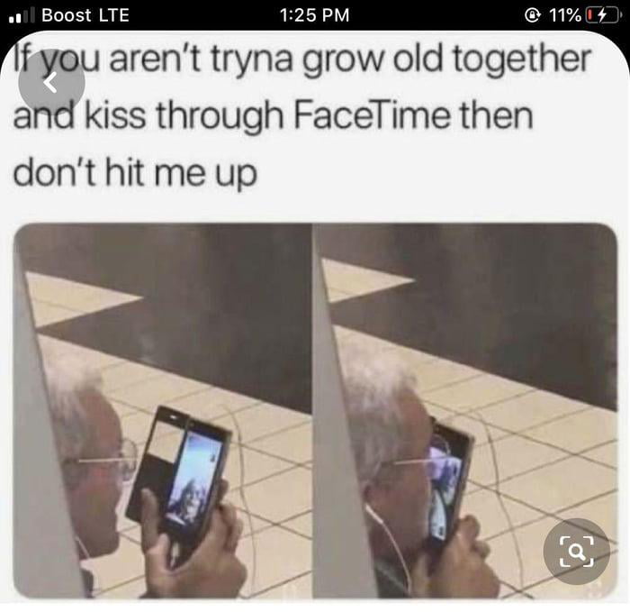 This is the kind of commitment we all aspire to, growing old and still sharing virtual kisses ...