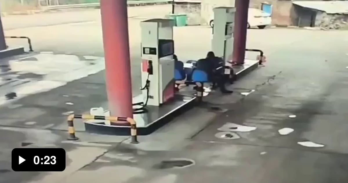 Surprise at the pump - 9GAG