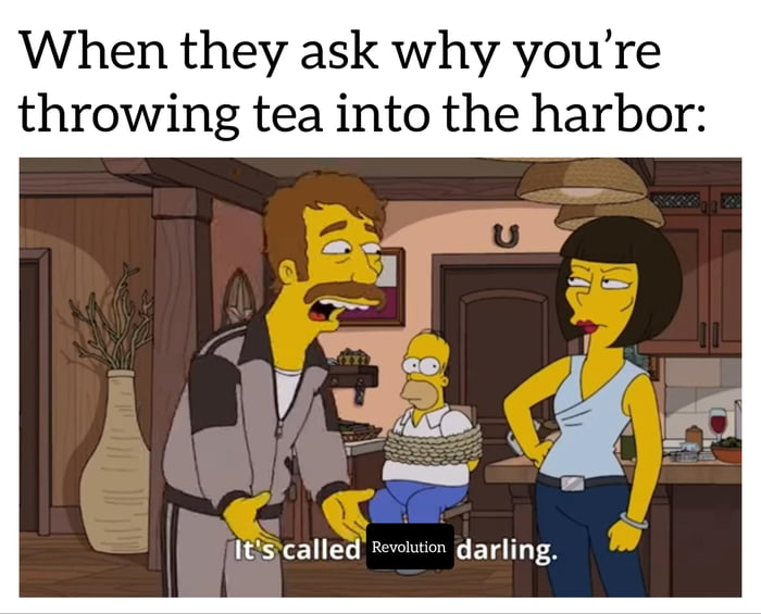 Boston Tea Party in a nutshell - 9GAG