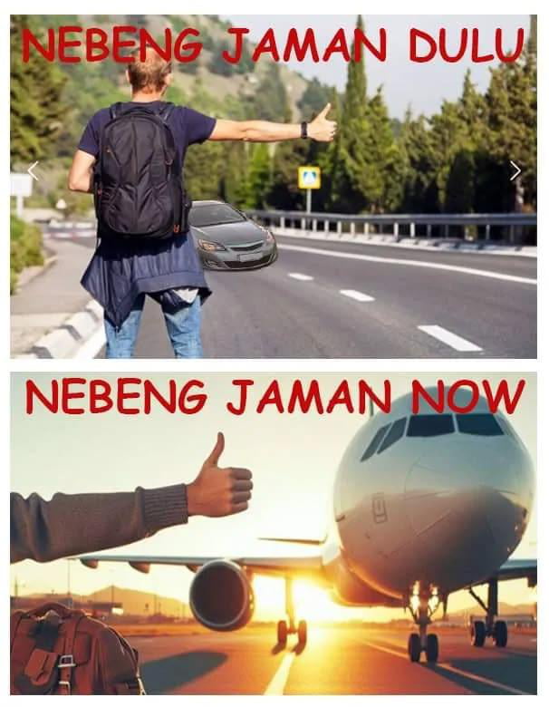 Kita mau nebeng ajah, dikirain begal. Ini nebeng langsung pesawat jet ...