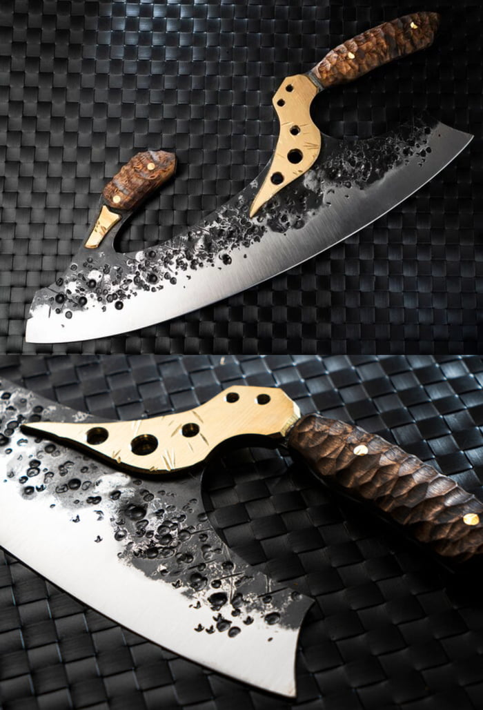 Mezzaluna is a knife for chopping herbs and cutting cheese. It is made ...