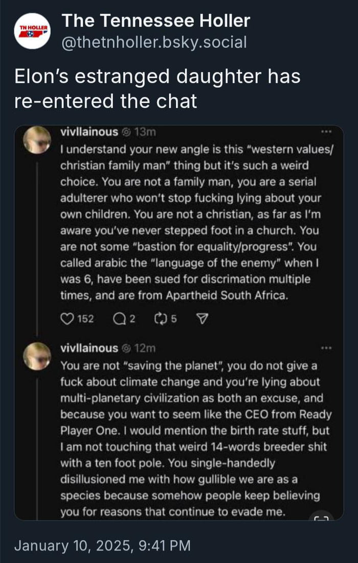 She seems vastly smarter and more honest than her father. - 9GAG