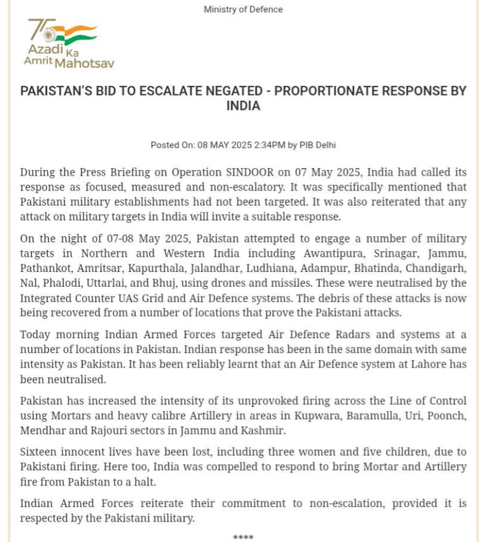 An official statement released regarding conflict escalation. - 9GAG