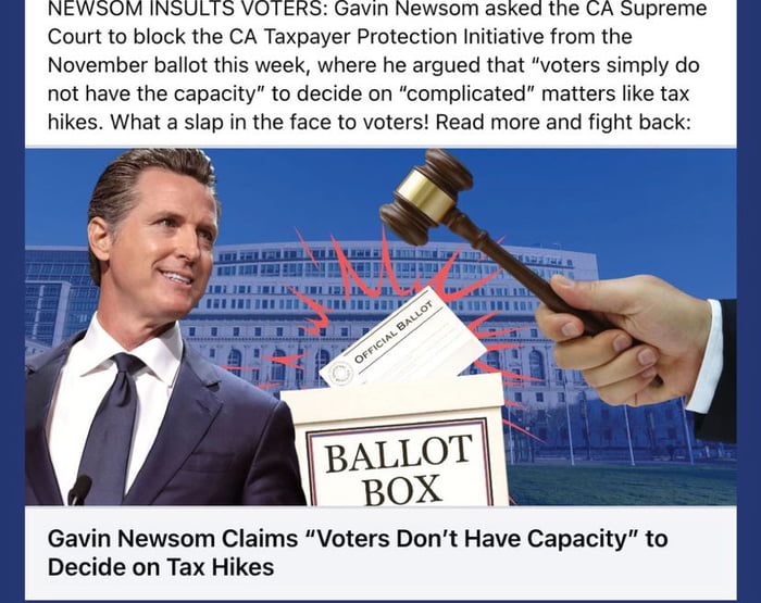 He is not wrong. Californians keep voting in people like him but blame the other side. - 9GAG