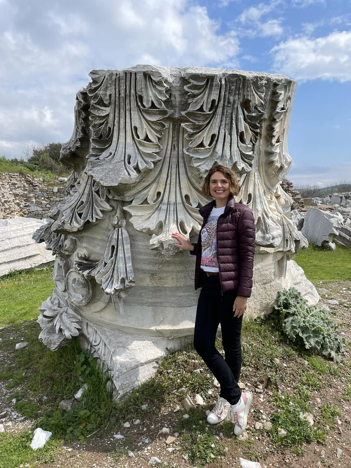 The Corinthian capital from the Temple of Hadrian at Cyzicus, the ...