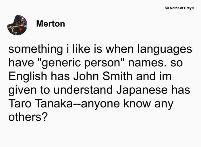 What are some other examples of generic names in languages? - 9GAG