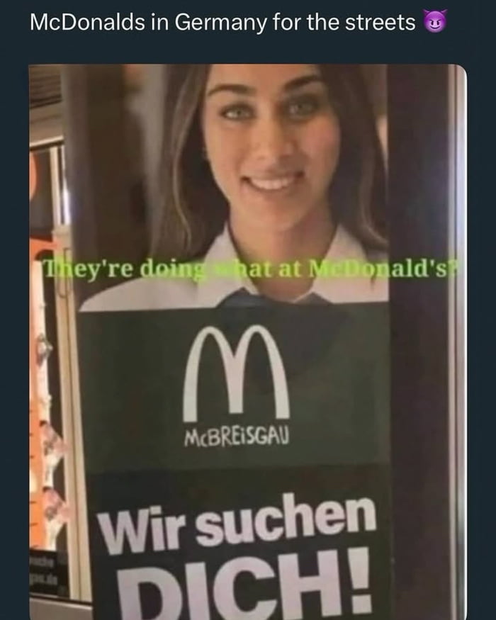 McDonald's recruitment in Germany is something else - 9GAG
