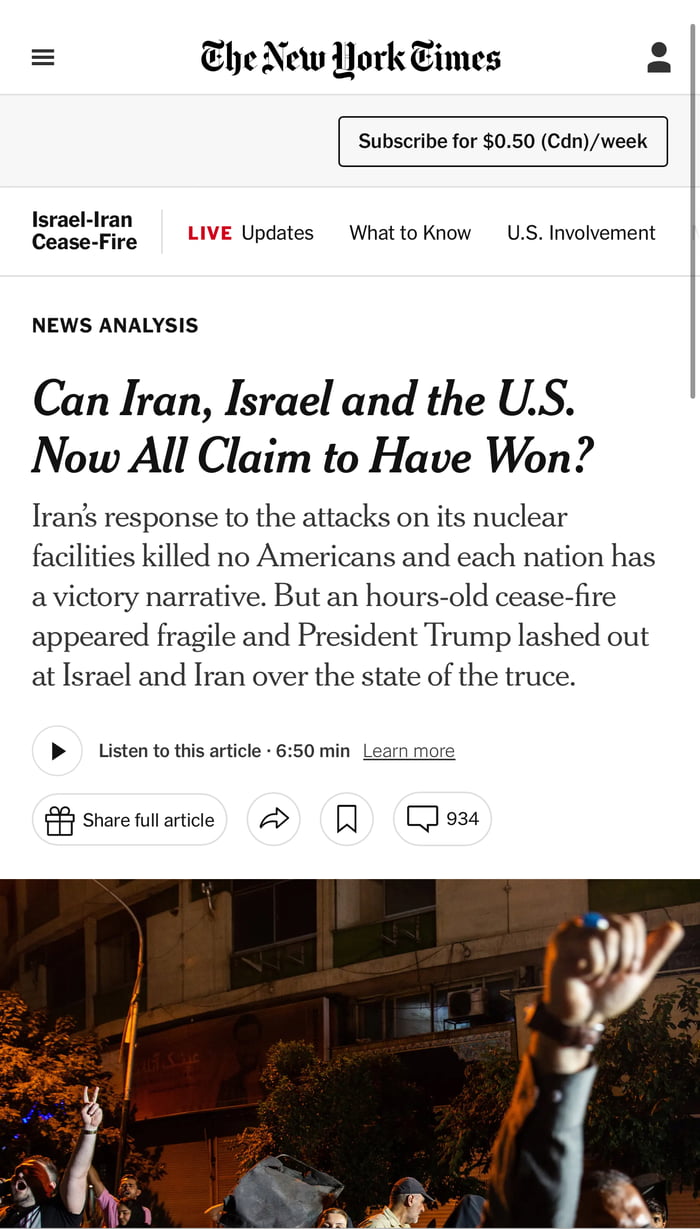 Who won you ask? no one… all lost… iran a little more than others… but ...