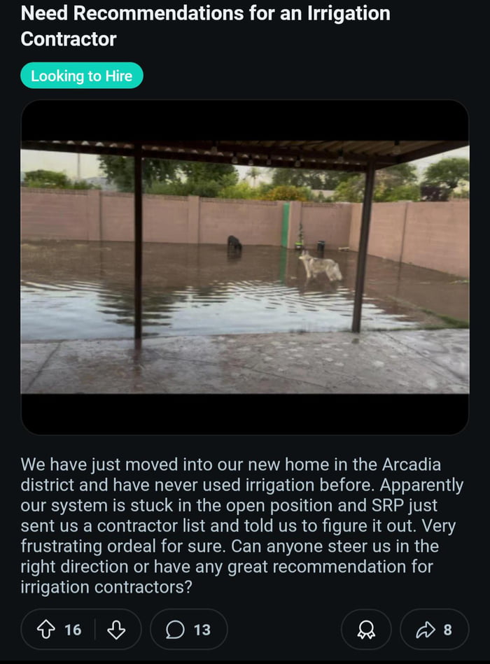 Slight irrigation issue - 9GAG