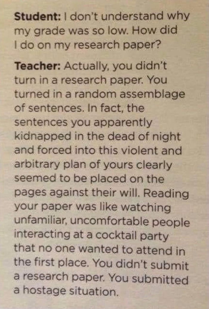 You didn't submit a research paper, you submitted a hostage situation ...