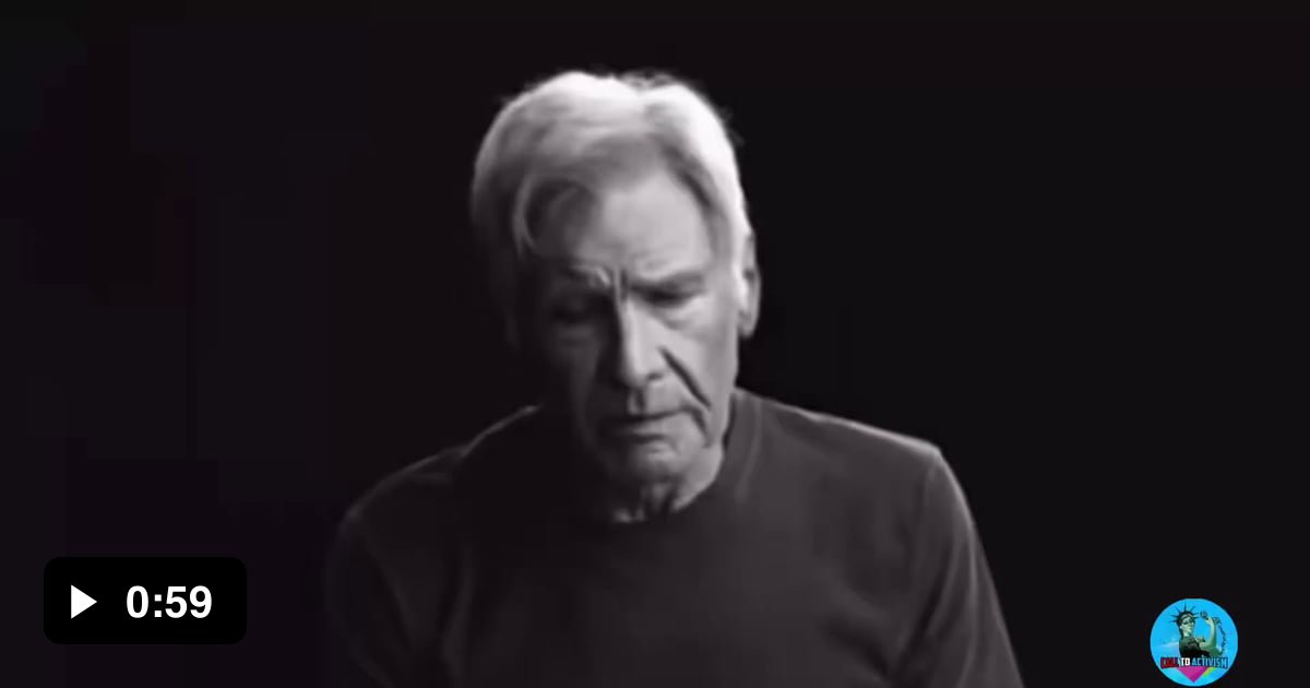 Legendary actor Harrison Ford and his final official statement on elections. - 9GAG