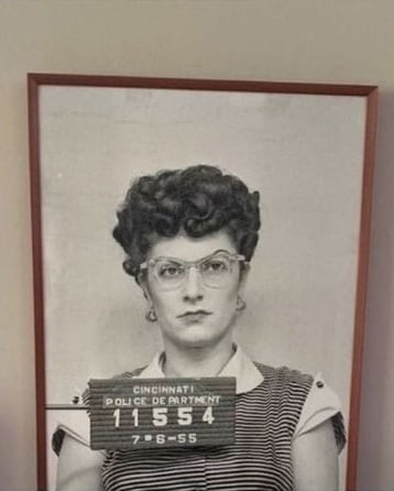 Woman decided to display her old mugshot photo in her home, such a ...