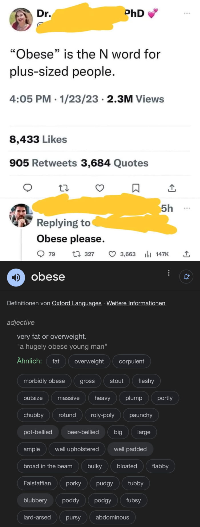 So is „you gross outsized fleshy hippopotamus“ okay? - 9GAG