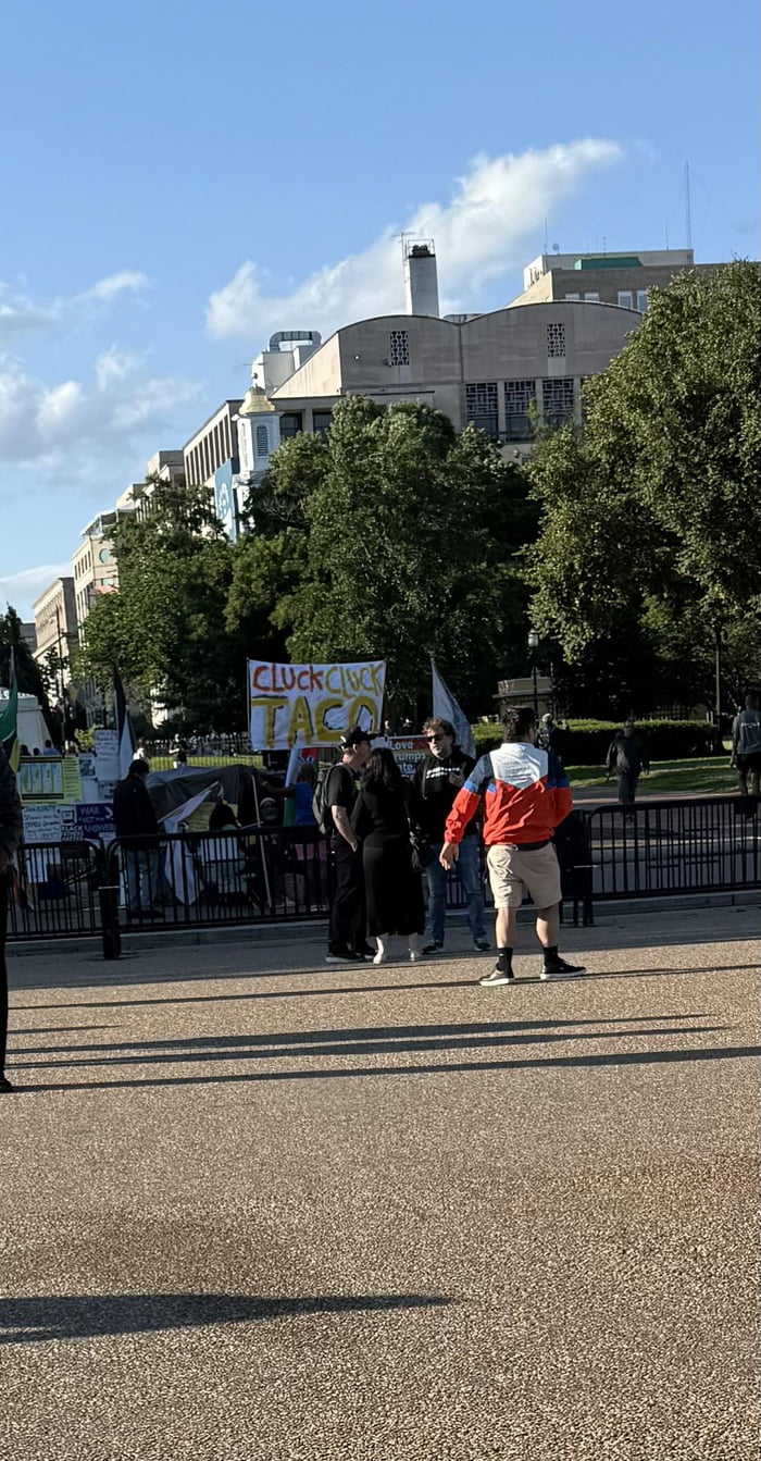 Meanwhile, across from the White House... - 9GAG