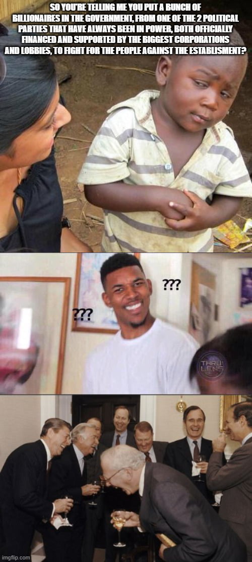 Both parties are officially financed by the biggest lobbies. Normaly you should conclude ...