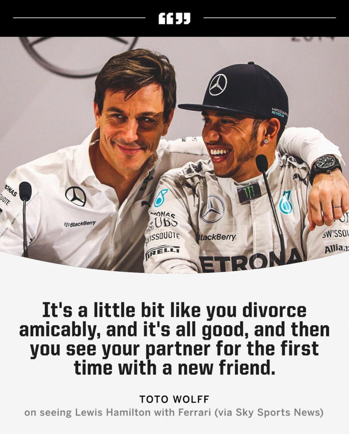 Toto on seeing Hamilton at Ferrari - 9GAG