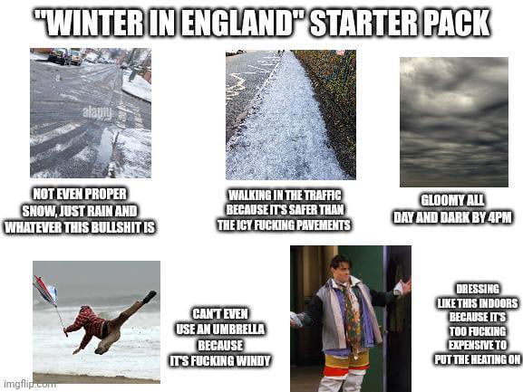 "Winter in England" starter pack - 9GAG