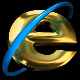 Internet Explorer golden skin after downloading 10.000 chrome - 9GAG