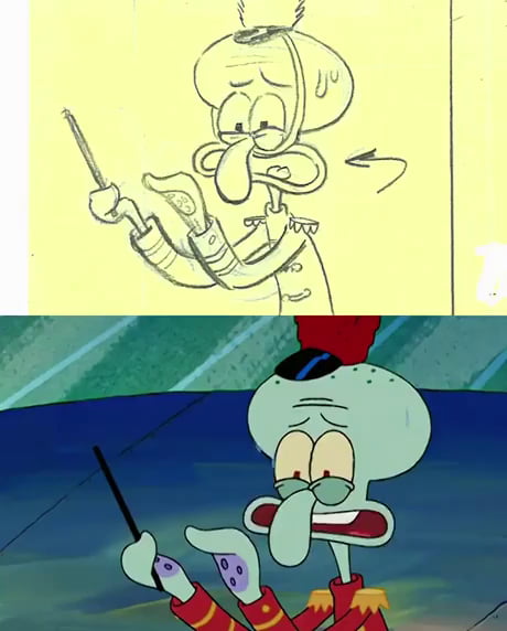 Squidward's Sweet Victory - Storyboard and final animation - Sponge Bob ...