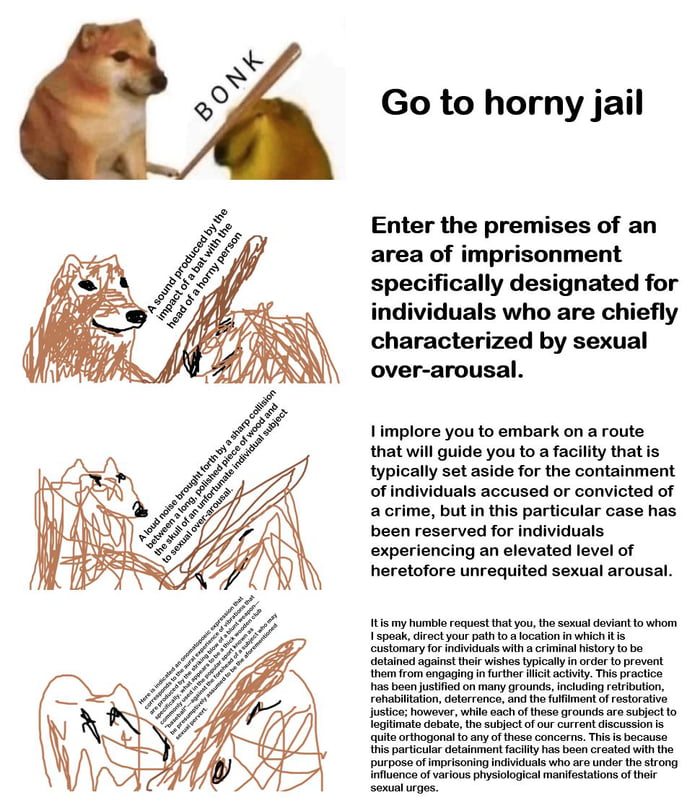 Cheems Go to horny jail *bonk* - 9GAG