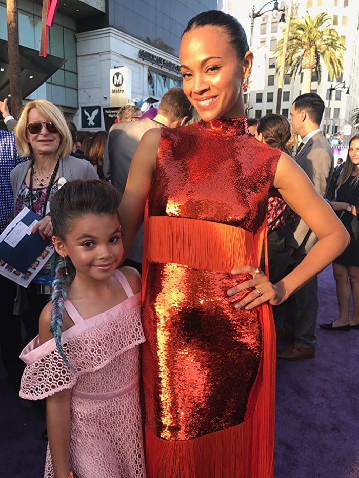 Gamora and Little Gamora from Infinity War, without the green paint. - 9GAG