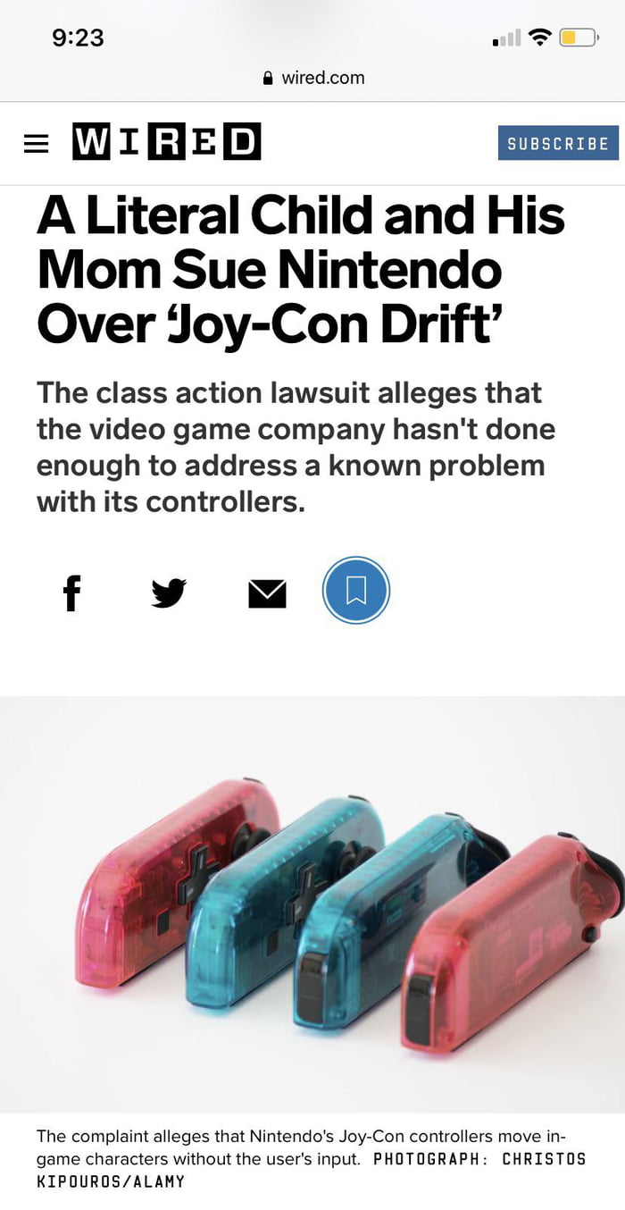 An 11 year old Boy sue Nintendo over Joy Con Drift - 9GAG