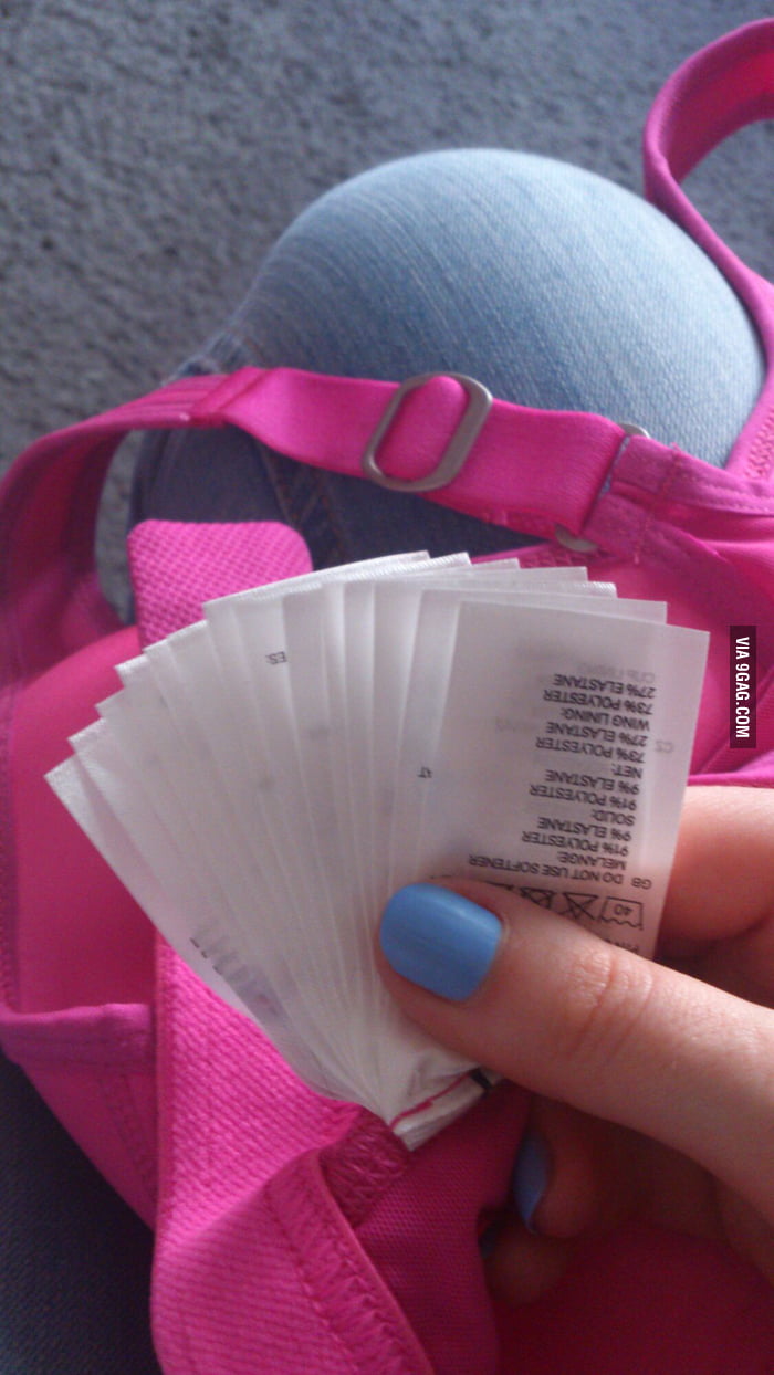 Just wanted to by a new sports bra, got 14 labels instead - 9GAG
