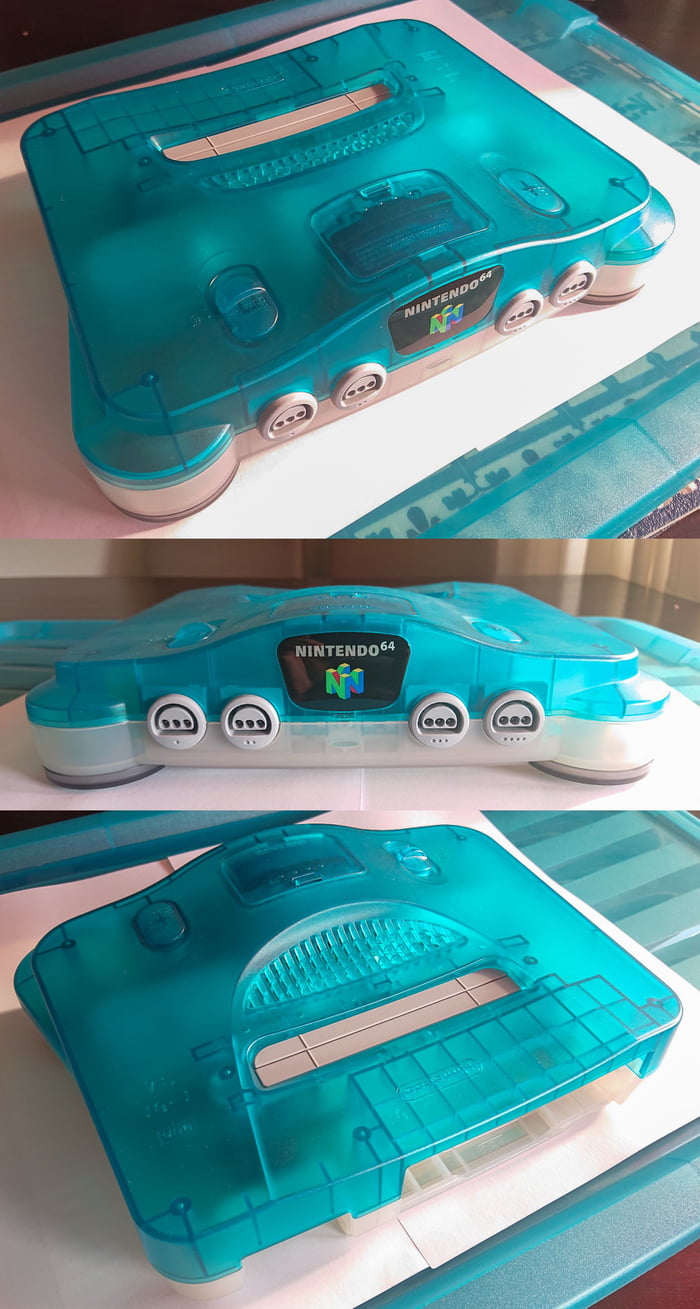 A good as new Nintendo 64 Clear blue from 2001.. - 9GAG