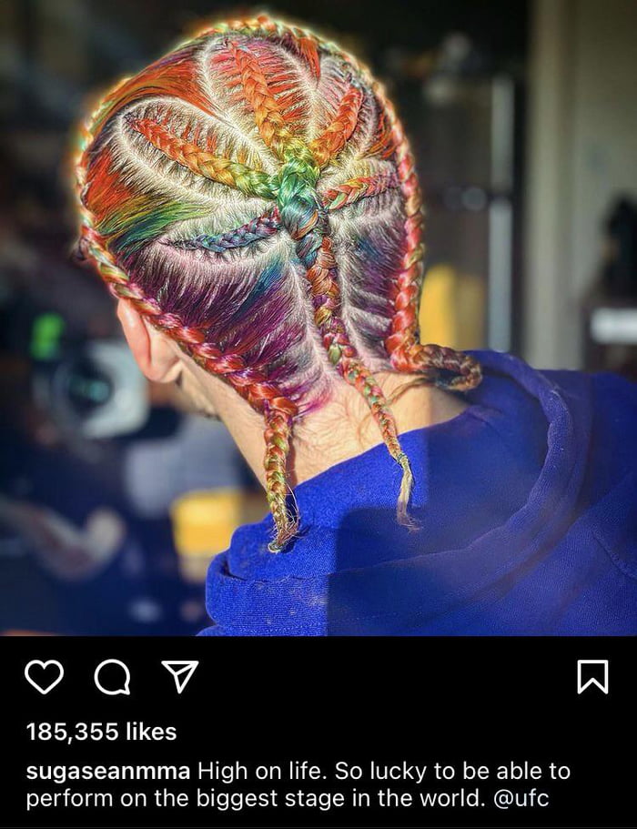 UFC fighter Sean O’Malley’s “Weed Hair” - 9GAG