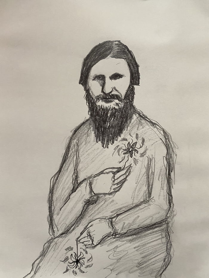 My Rasputin drawing ;~} - 9GAG