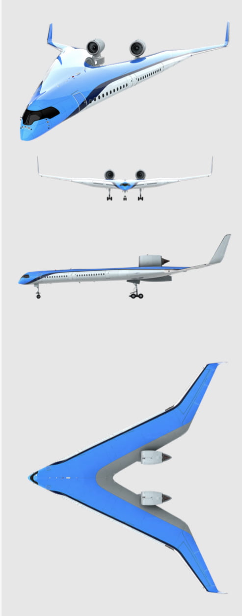 The Flying V is an airplane design from KLM with the Technical ...