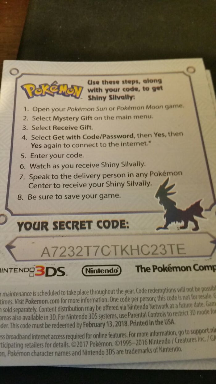 Free Shiny Silvally Code - 9GAG
