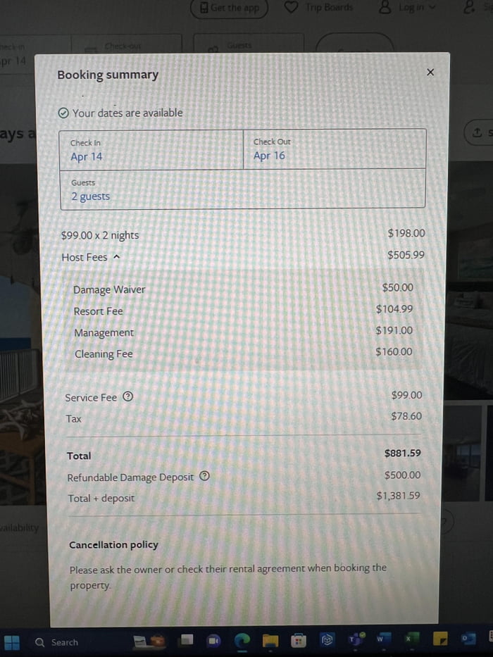 $99 for 2 nights? Come out to almost $1,400. - 9GAG