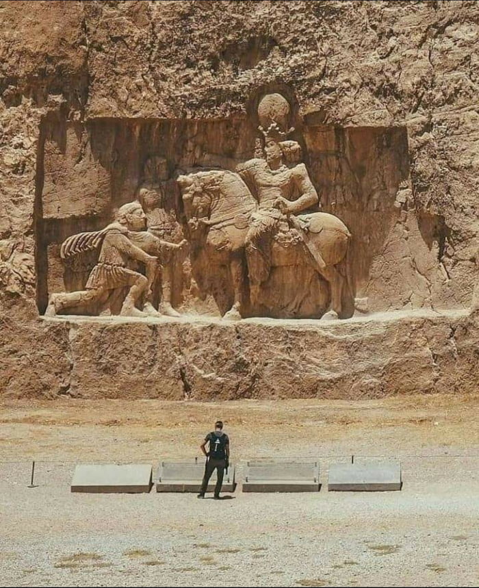 Roman emperor Philippus the Arab kneeling in front of Persian King ...