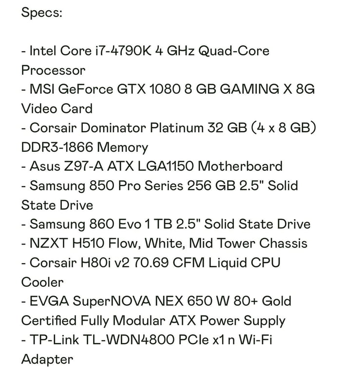 Gaming pc specs any good? Looking to use for streaming, gaming and ...